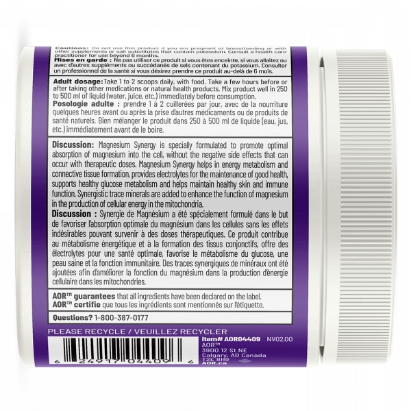Synergie de Magnésium - AOR - La Naturopathe Moderne – La Naturopathe Moderne Inc.