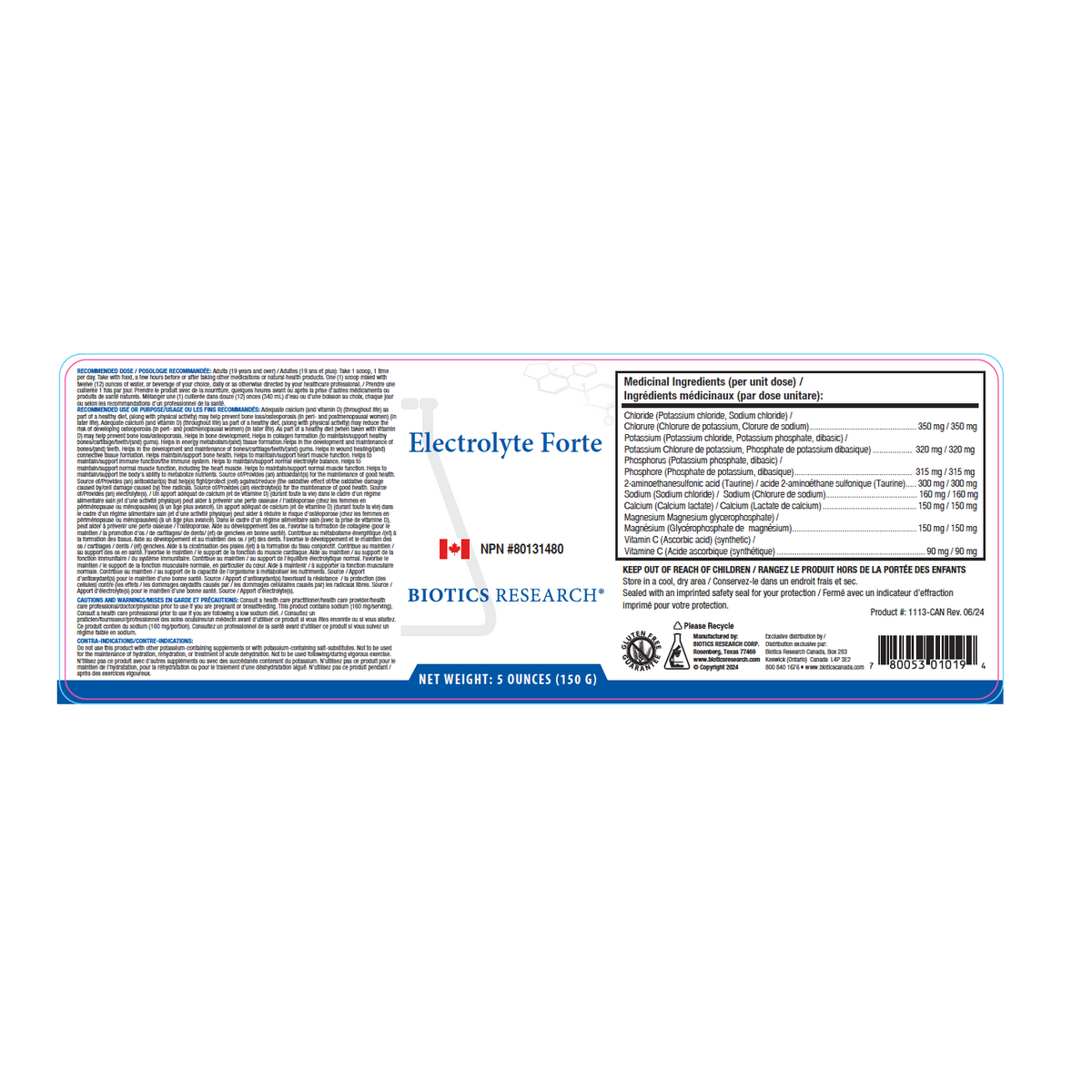 Electrolyte Forte - Biotics Research - La Naturopathe Moderne – La ...