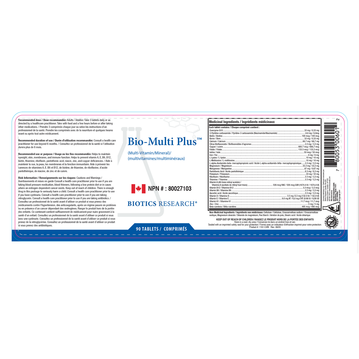 Bio-Multi Plus - Biotics Research - La Naturopathe Moderne – La ...