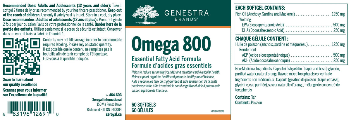 Omega 800 - Genestra Brands - La Naturopathe Moderne – La Naturopathe ...
