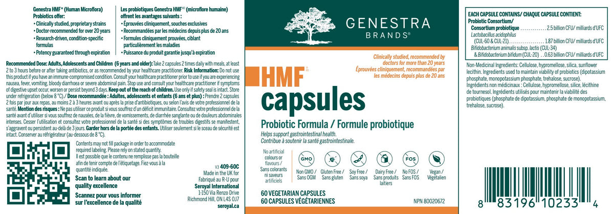 HMF Capsules - Genestra Brands - La Naturopathe Moderne – La ...