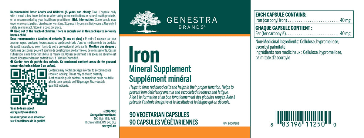Iron - Genestra Brands - La Naturopathe Moderne – La Naturopathe ...